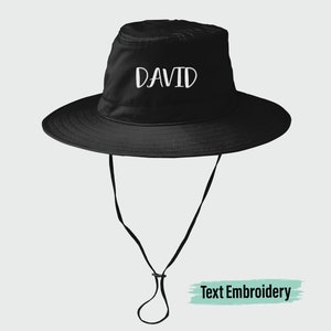 Customized Embroidered Bucket Hat, Custom Text Embroidery Bucket Hat ...
