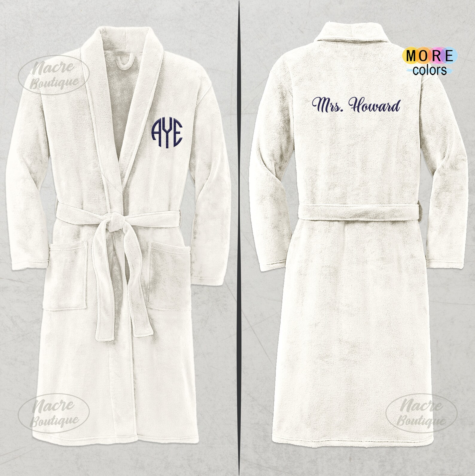 Custom Embroidered Robe Personalized Robe Mr and Mrs Robes - Etsy