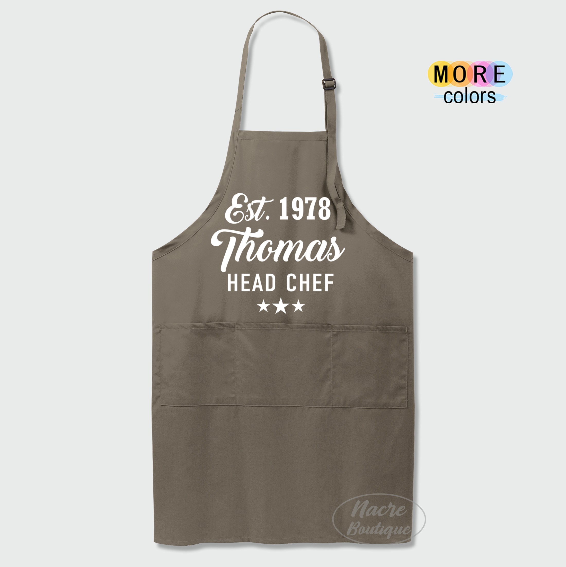 Personalized Head Chef Apron Father's Day Gift Custom - Etsy