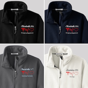 Personalized Embroidered Medical Assistant Jacket, Custom Nurse Fleece ...