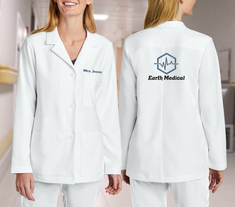 Custom Lab Coat Embroidered Medical Lab Coat Custom Womens - Etsy