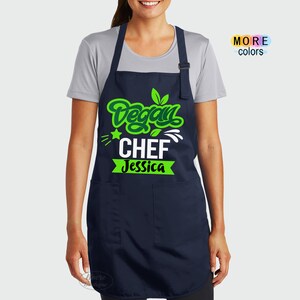 Personalized Vegan Chef Apron, Vegan Apron, Vegetarian Chef Apron, Gift ...