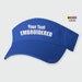Custom Visor Hat, Custom Text, Custom Embroidery Hat, Personalized Mens ...