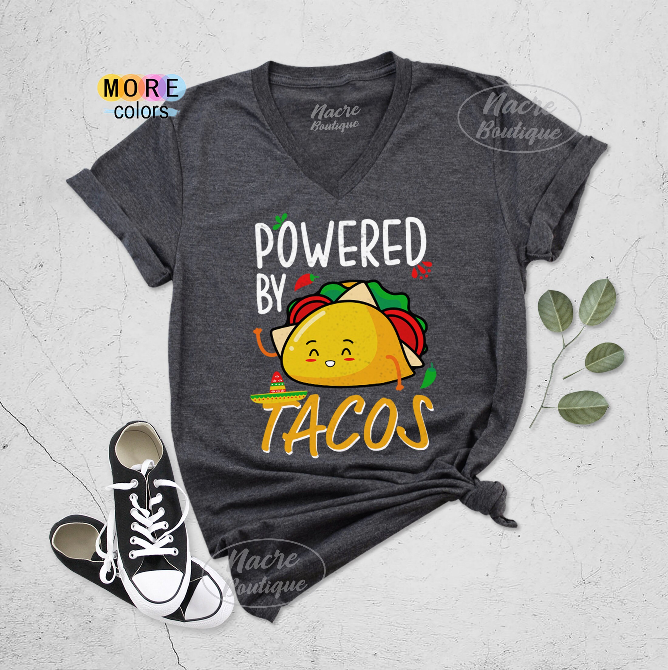 Powered by Tacos Cute Funny Taco Shirt Taco Gifts Foodie - Etsy