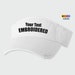 Custom Visor Hat, Custom Text, Custom Embroidery Hat, Personalized Mens ...