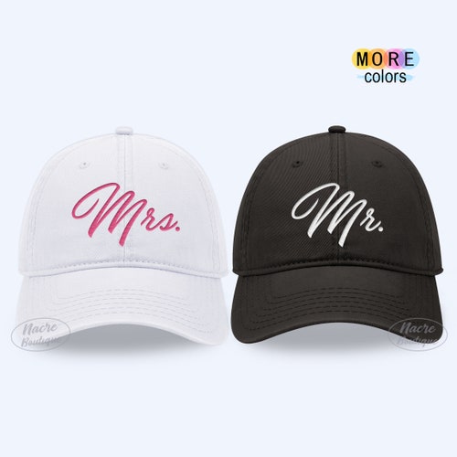 Mr and Mrs Hats Embroidered Dad Cap Mr Mrs Hats Newlywed - Etsy