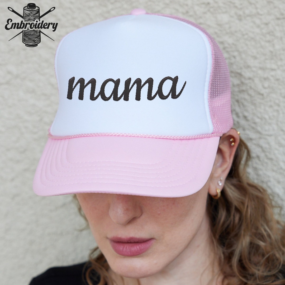 Mama Embroidered Trucker, Embroidered Mama Hat, Mama Caps, Mother's Day ...