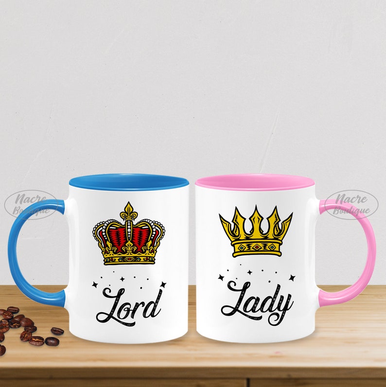 Lord Lady Mug Matching Couple Mugs Wife Husband Mug Mugs | Etsy