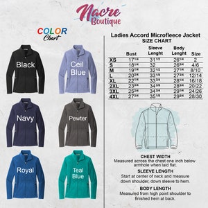 Custom Embroidered Ladies Microfleece Jacket, Personalized Text Full ...