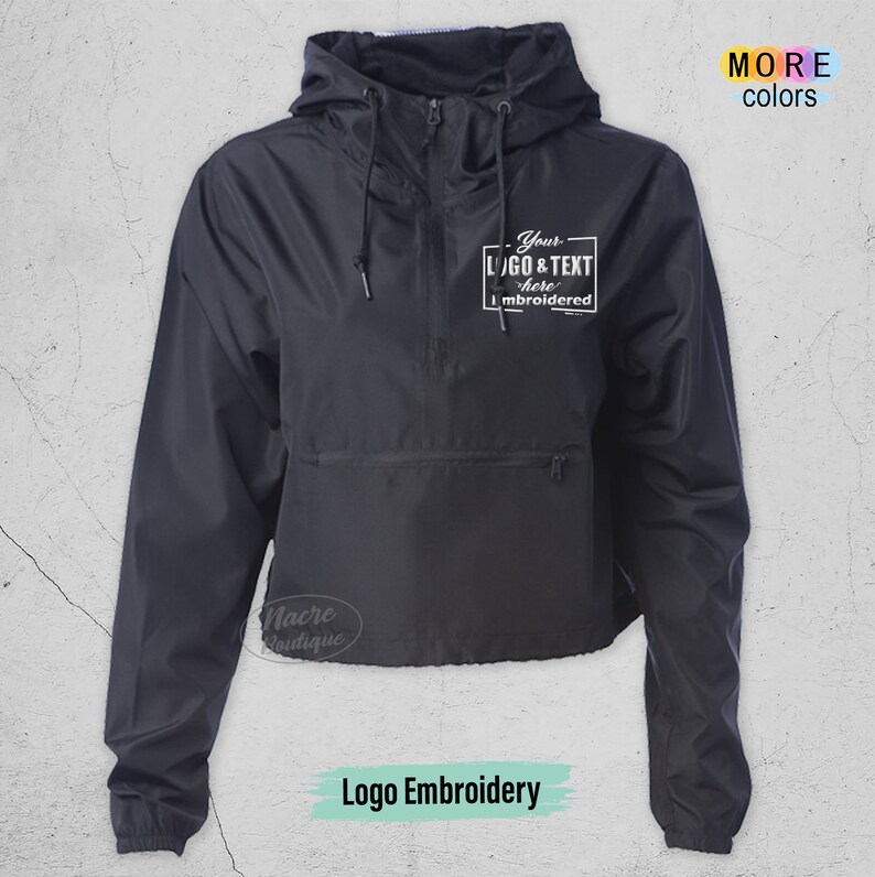 Custom Crop Windbreaker Jacket Personalized Crop Windbreaker | Etsy