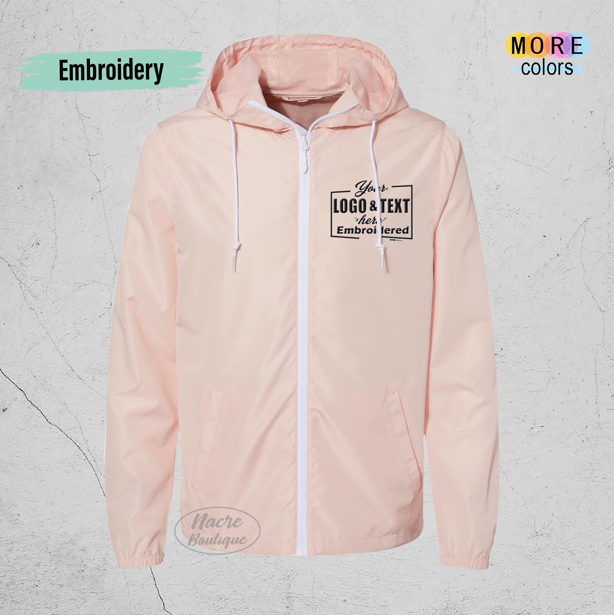 Personalized Full Zip Windbreaker Jacket Lightweight Full Zip | Etsy