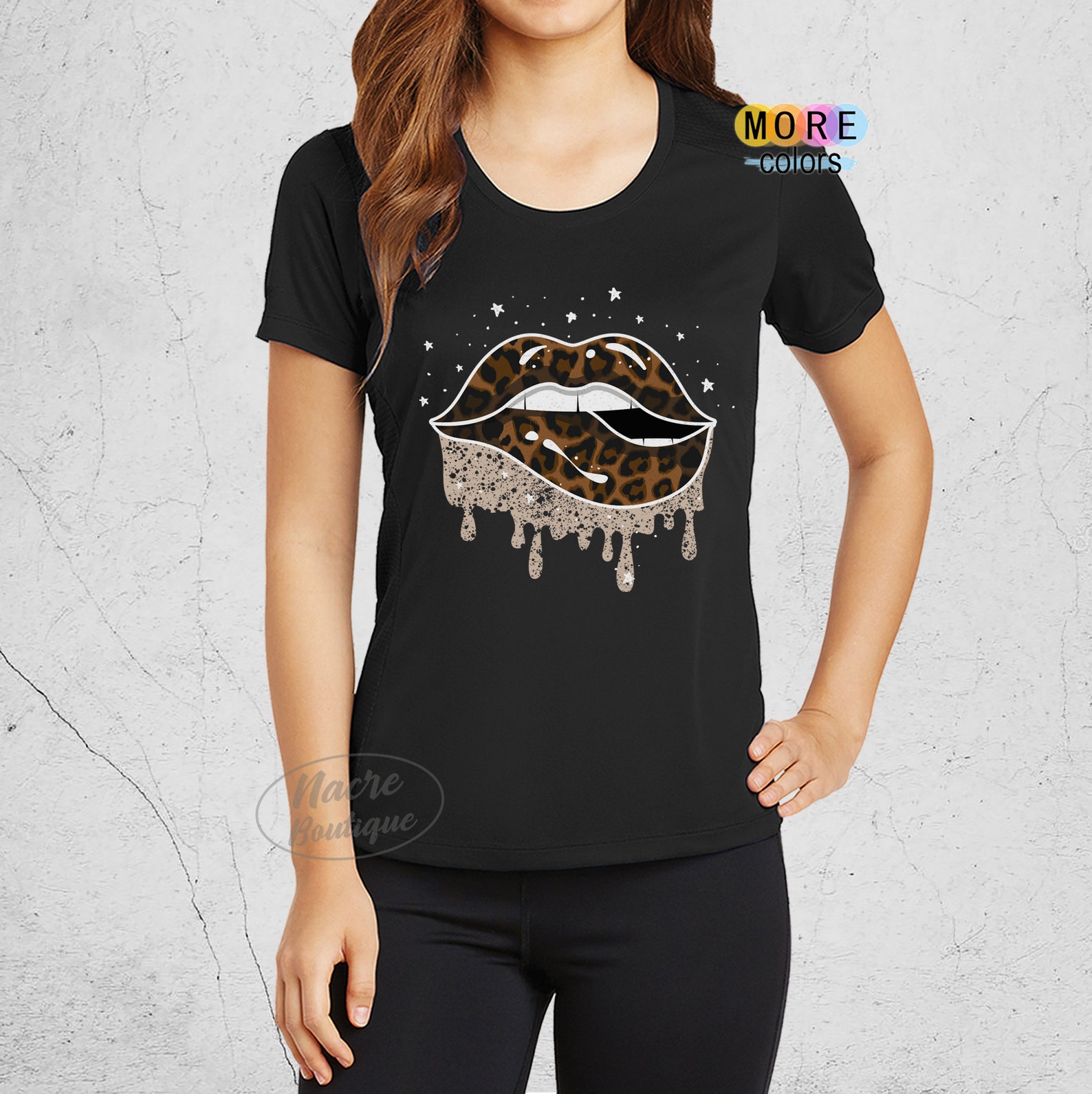 Leopard Lips Shirt, Lip Shirts, Women Graphic Tee, Cheetah Shirt ...