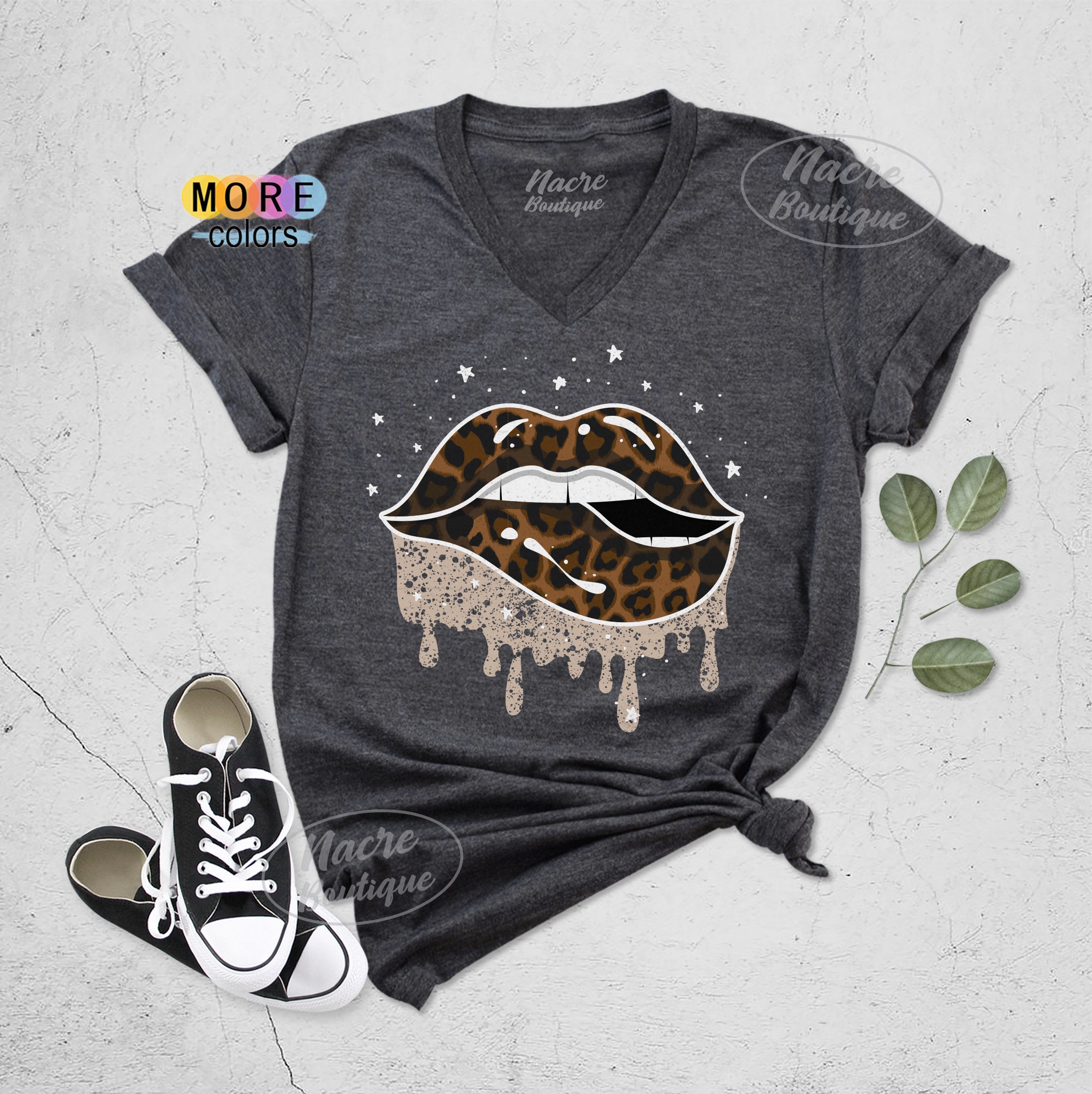 Leopard Lips Shirt, Lip Shirts, Women Graphic Tee, Cheetah Shirt ...