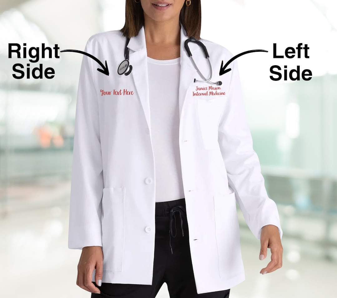 Custom Lab Coat, Embroidered Medical Lab Coat, Custom Women Lab Coat ...