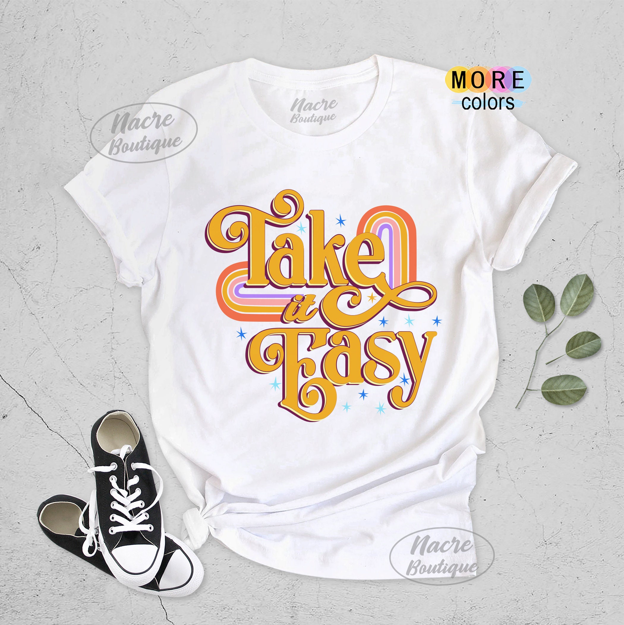 Take It Easy Shirt 70s Shirt Hippie Shirt Take It Easy - Etsy