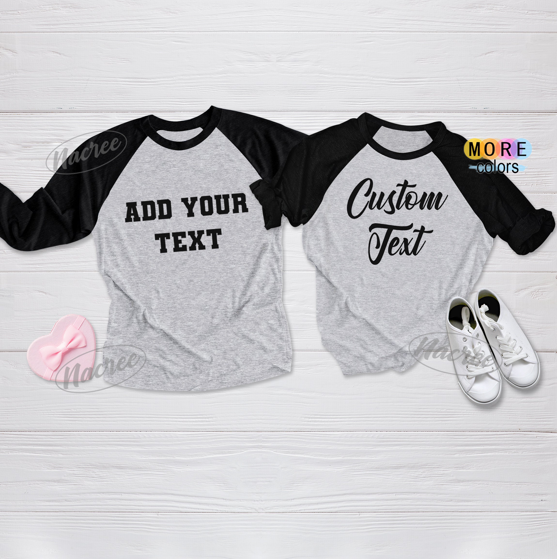 Custom Raglan Shirt Custom Shirt Personalized Raglan Shirts | Etsy