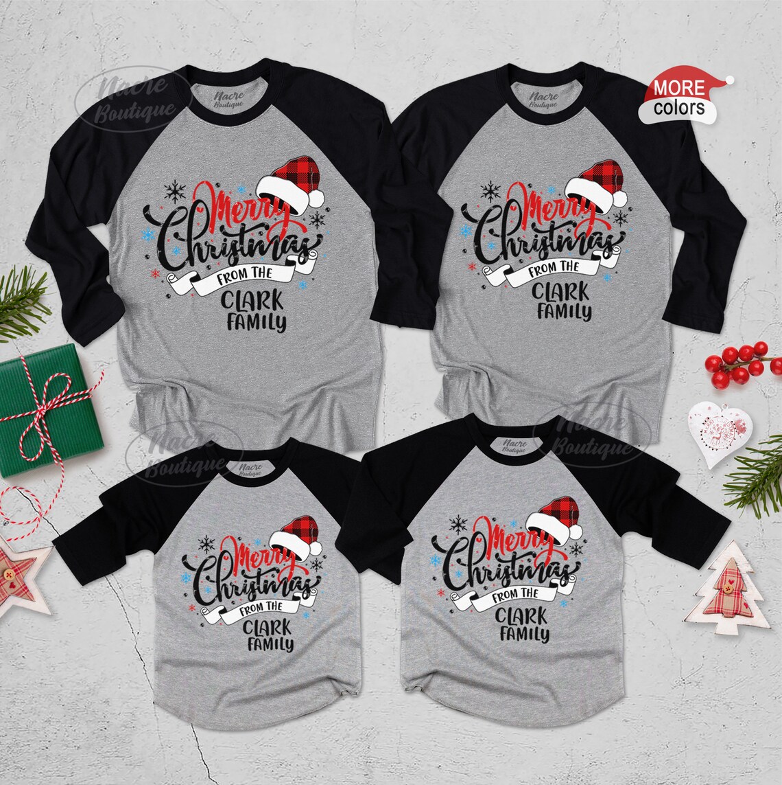 Merry Christmas Raglan Shirt Family Christmas Shirt Custom - Etsy