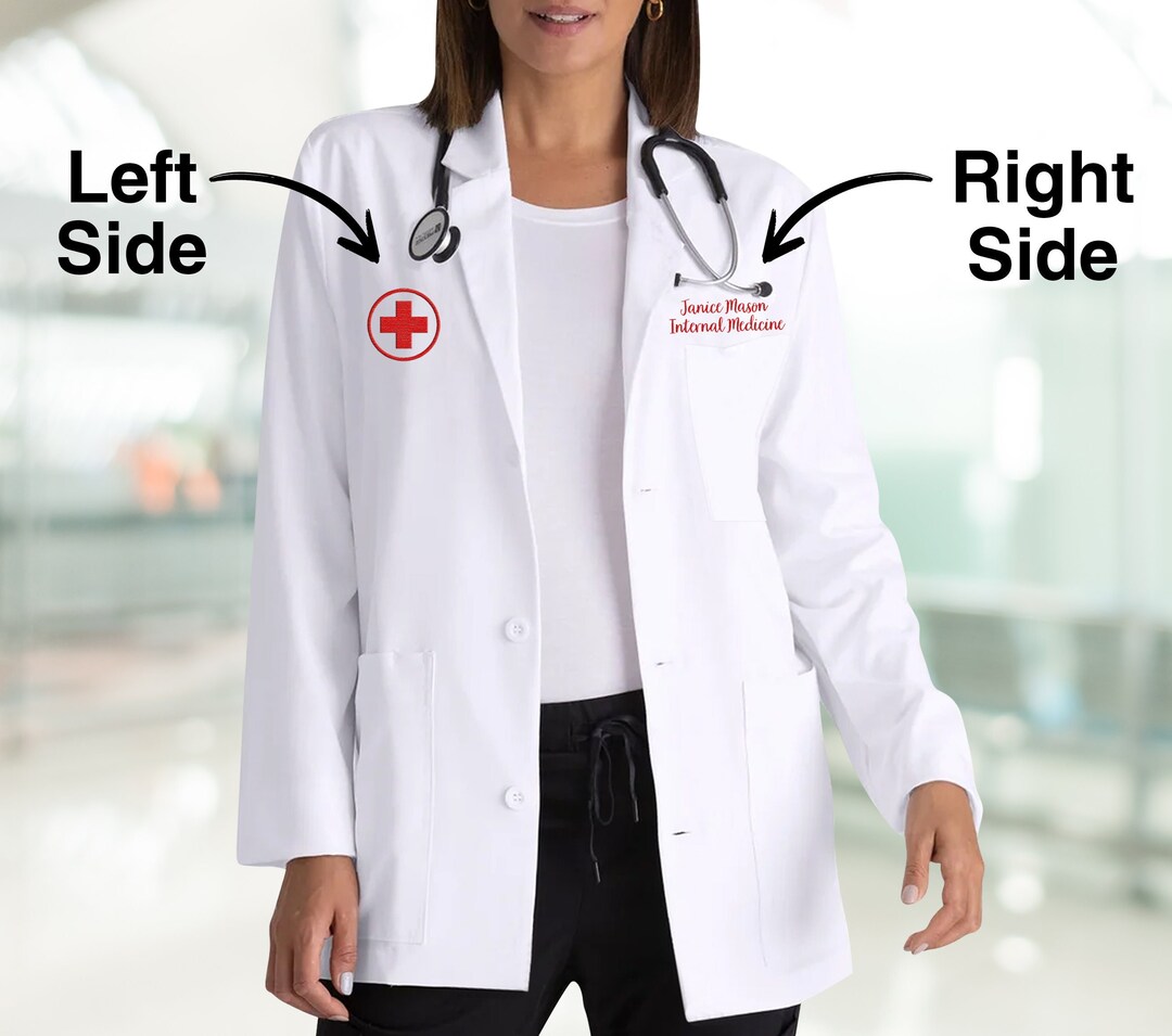 Custom Lab Coat Embroidered Medical Lab Coat Custom Women - Etsy