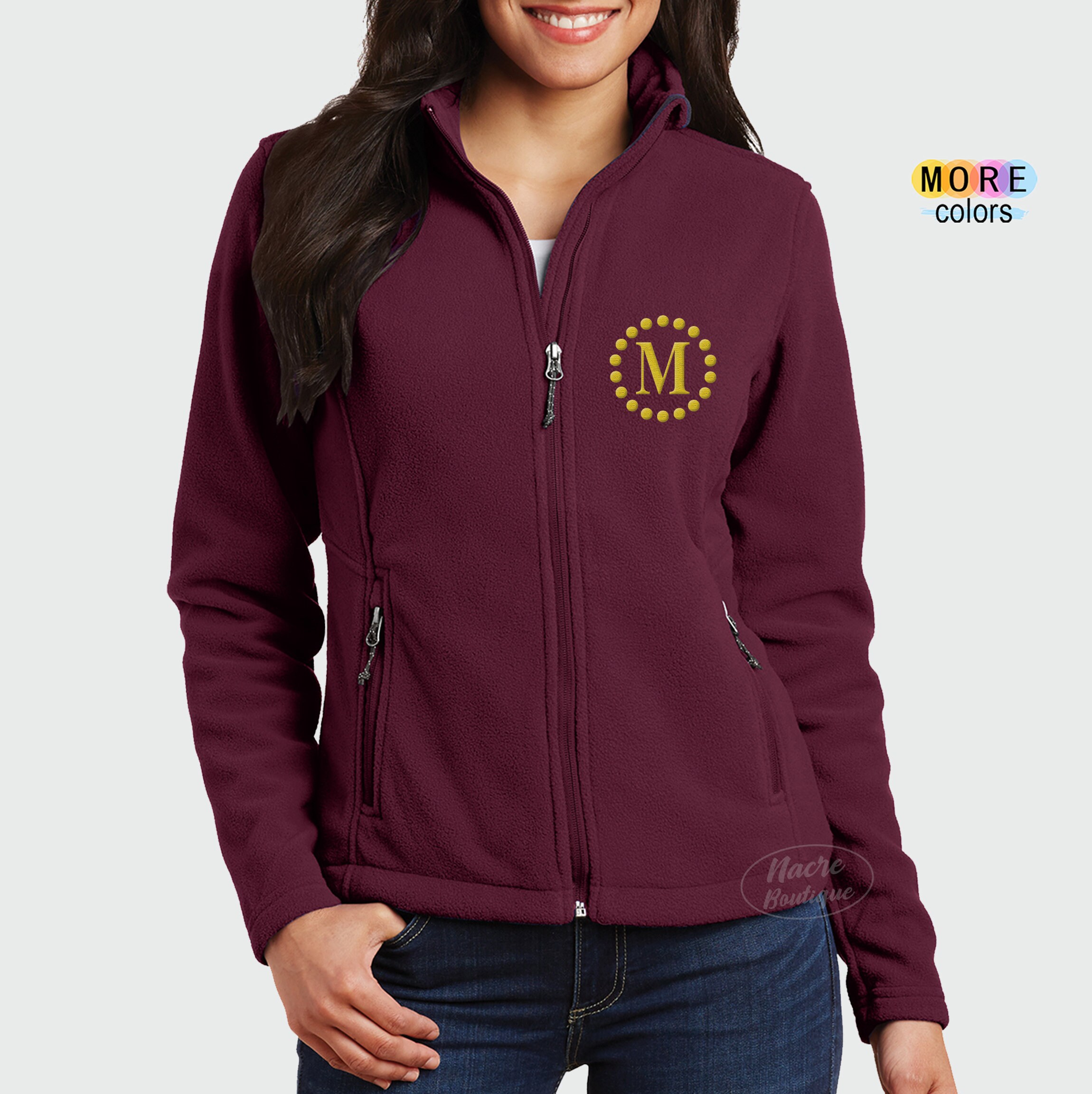 Personalized Ladies Full Zip up Jacket Custom Monogrammed - Etsy