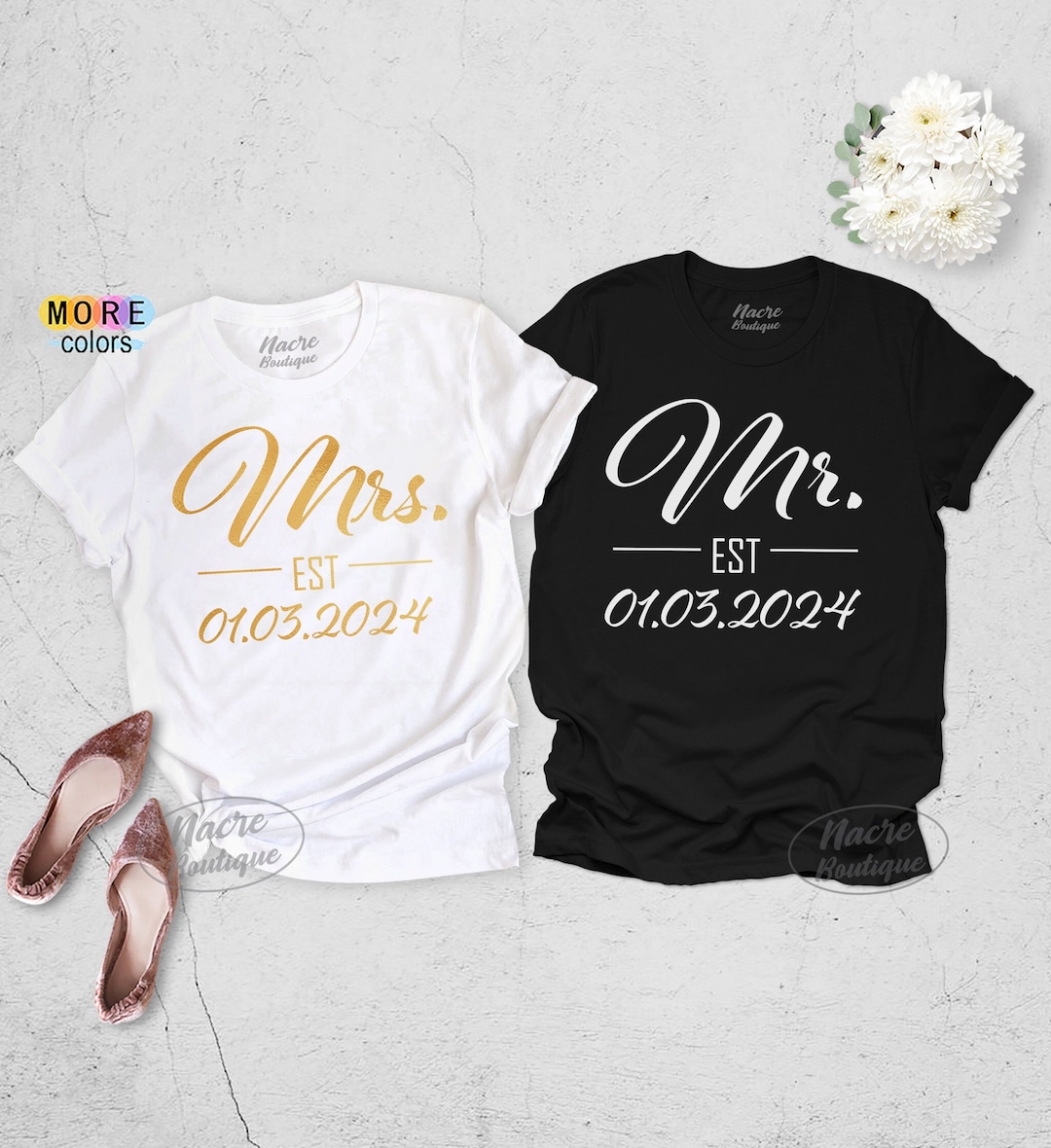 Mr and Mrs Shirts, Mr Mrs Shirts, Honeymoon Shirts, Newlywed Shirts ...