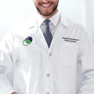 Custom Lab Coat, Embroidered Medical Lab Coat, Personalized Lab Coat ...