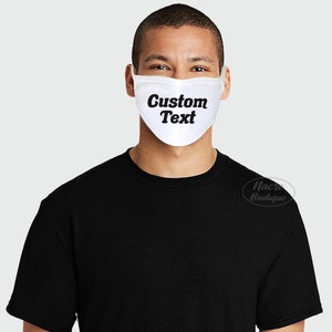 Custom Text Face Mask Personalized Face Mask Custom Face - Etsy