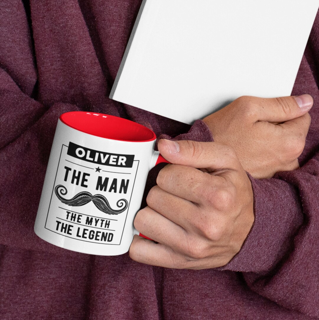 The Man the Myth the Legend Mug, Custom Name 11 Oz Coffee Mugs, Fathers ...
