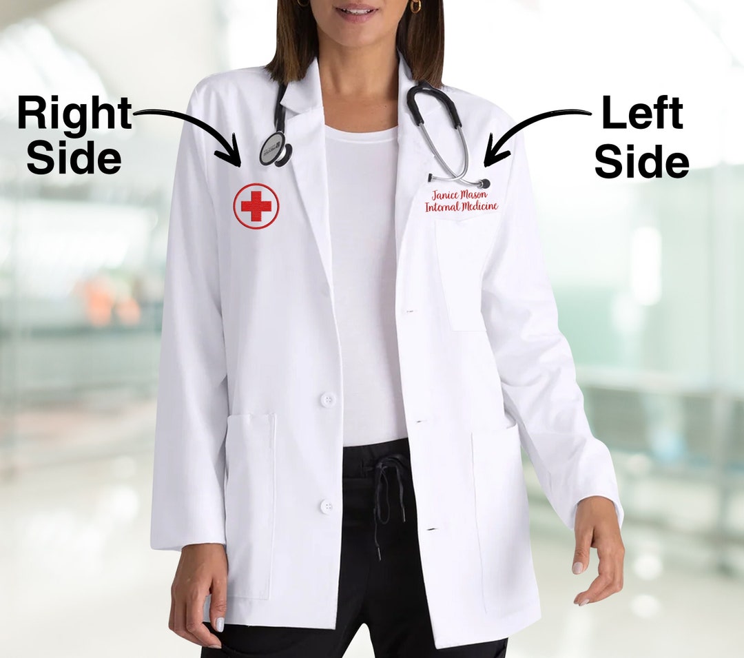 Custom Lab Coat Embroidered Medical Lab Coat Custom Women - Etsy