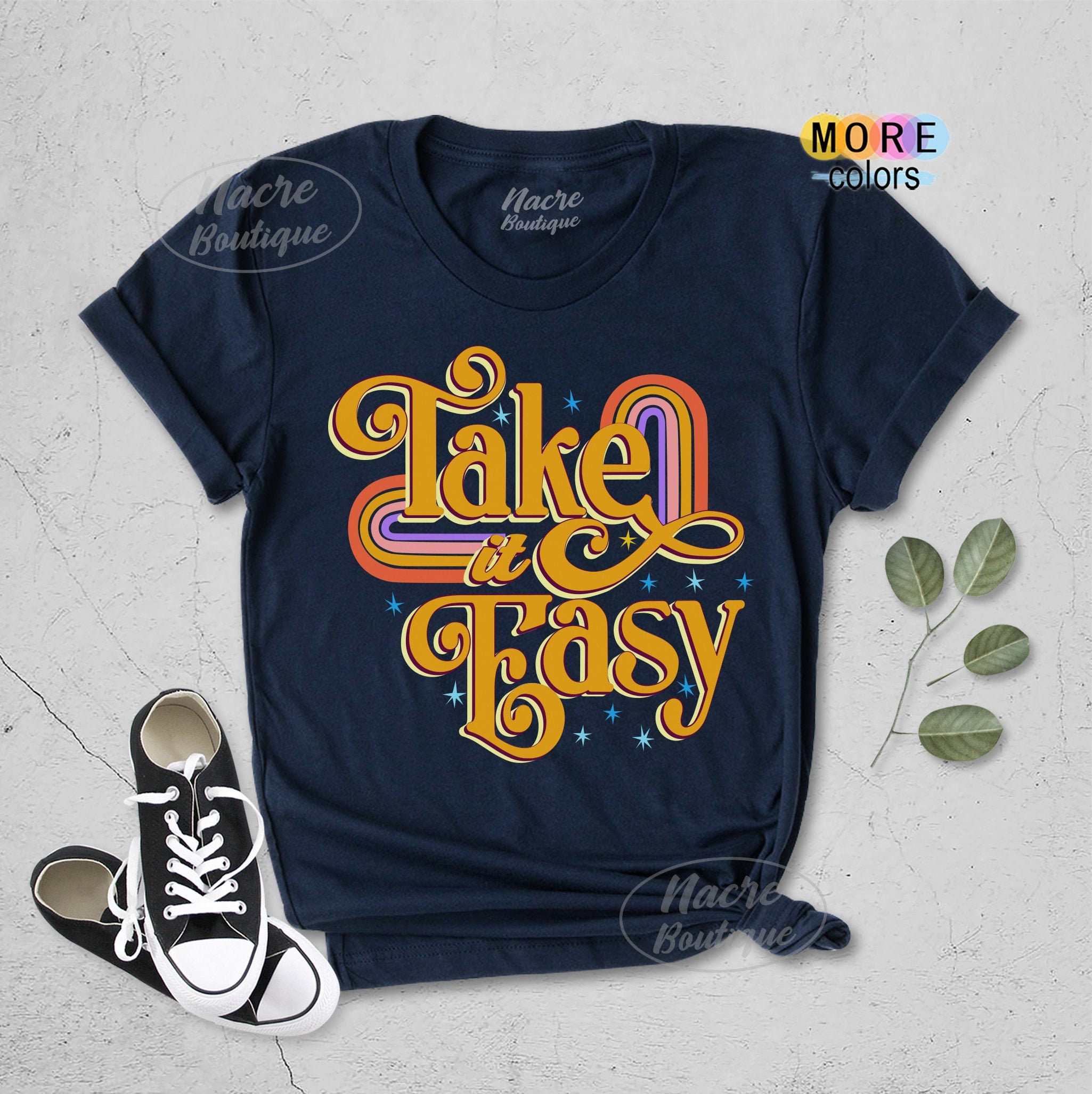 Take It Easy Shirt 70s Shirt Hippie Shirt Take It Easy - Etsy