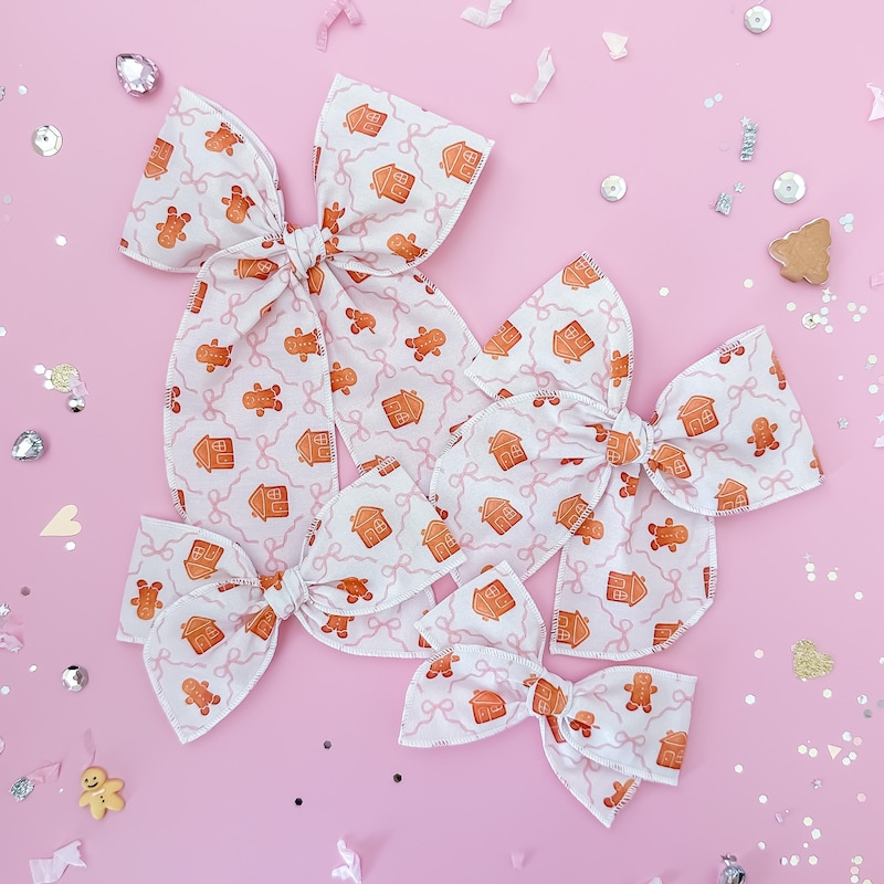 Gingerbread Hair Bow - Etsy