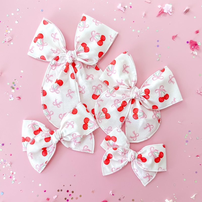 Cherry Hair Bow - Etsy