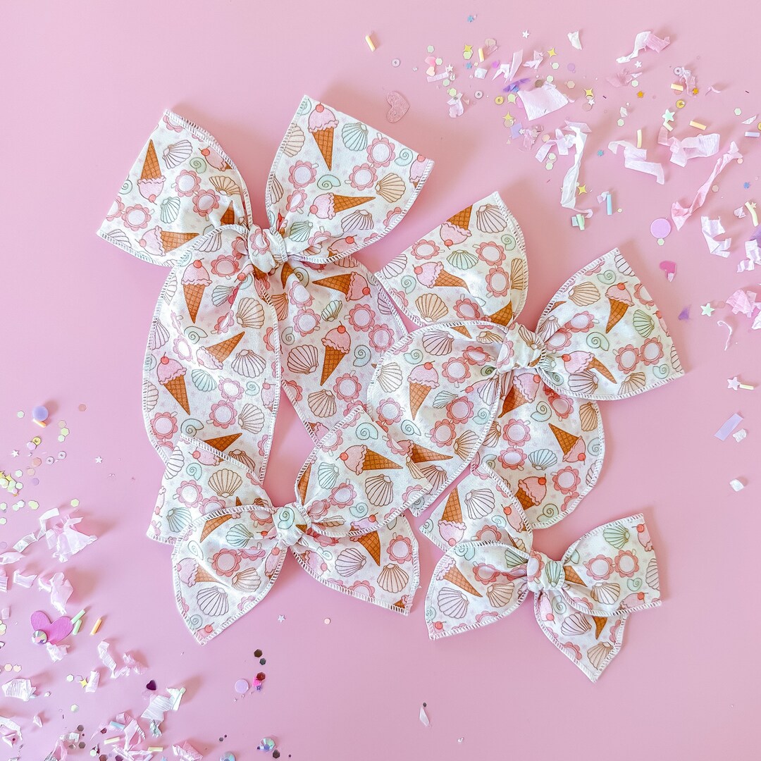 Summer Fable Sailor Hair Bow Shells and Ice Cream Beach Day - Etsy