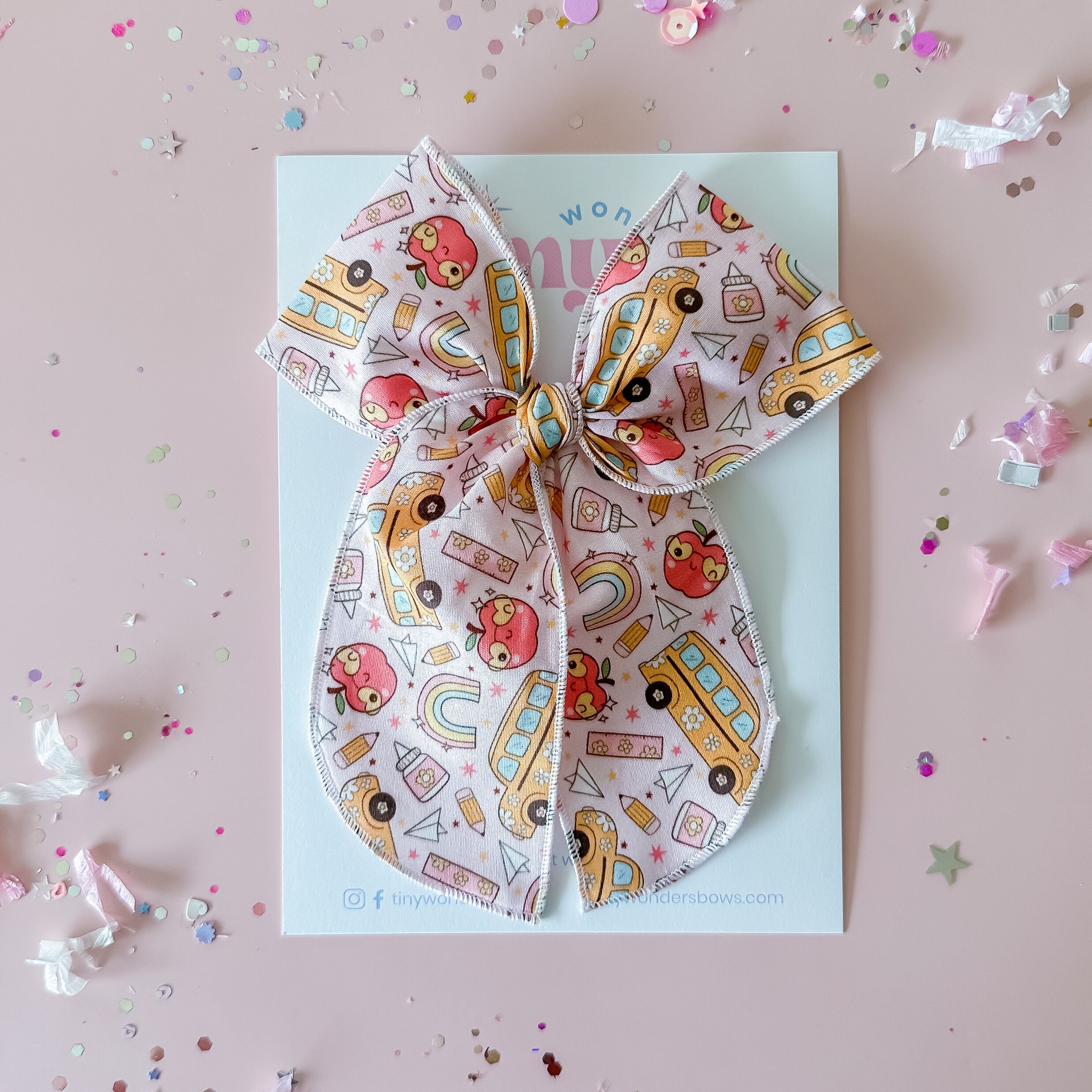 Hair Bow Retro Back to School - Etsy