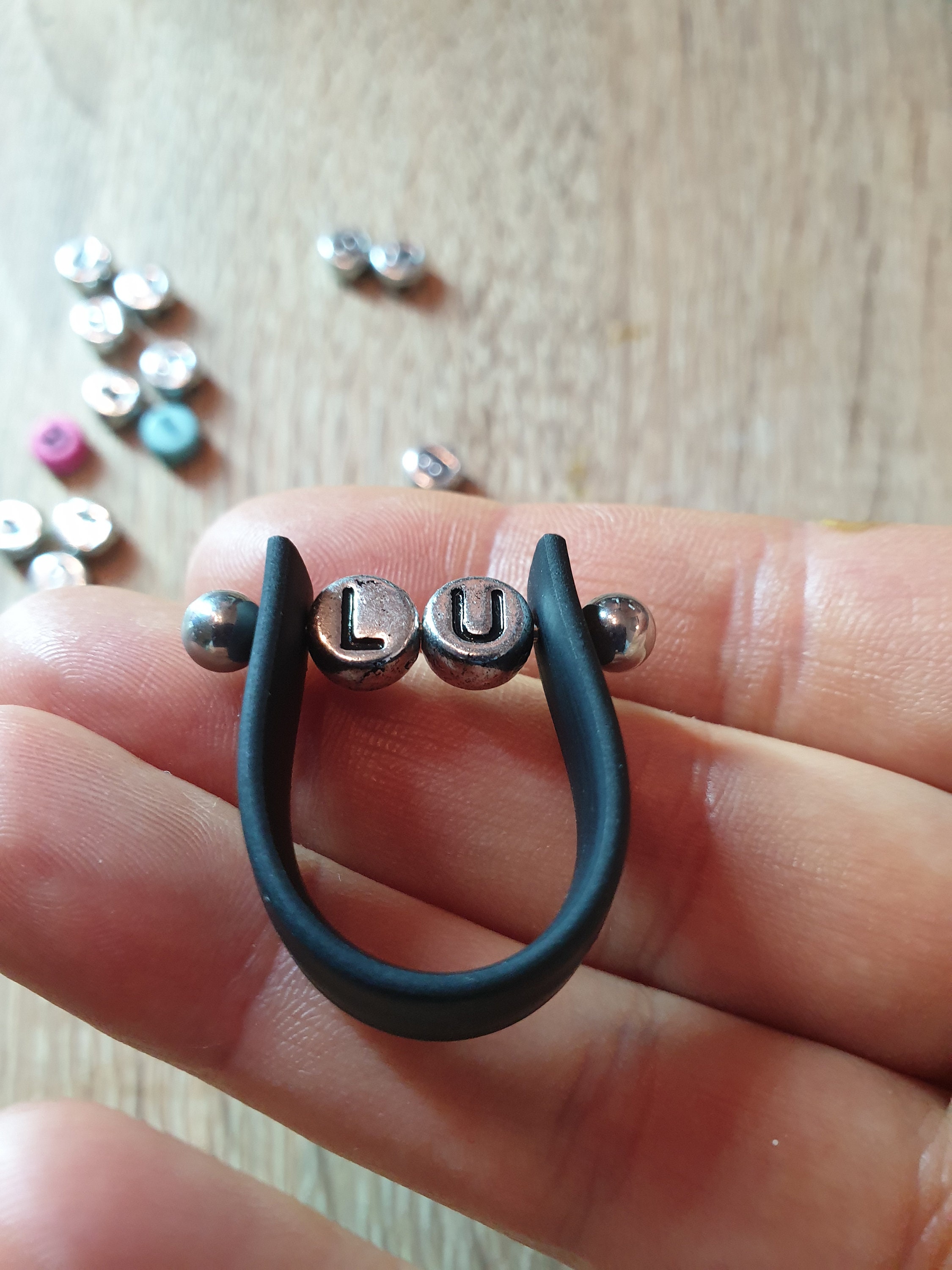 Black rubber ring Unique ring statement ring gothic | Etsy