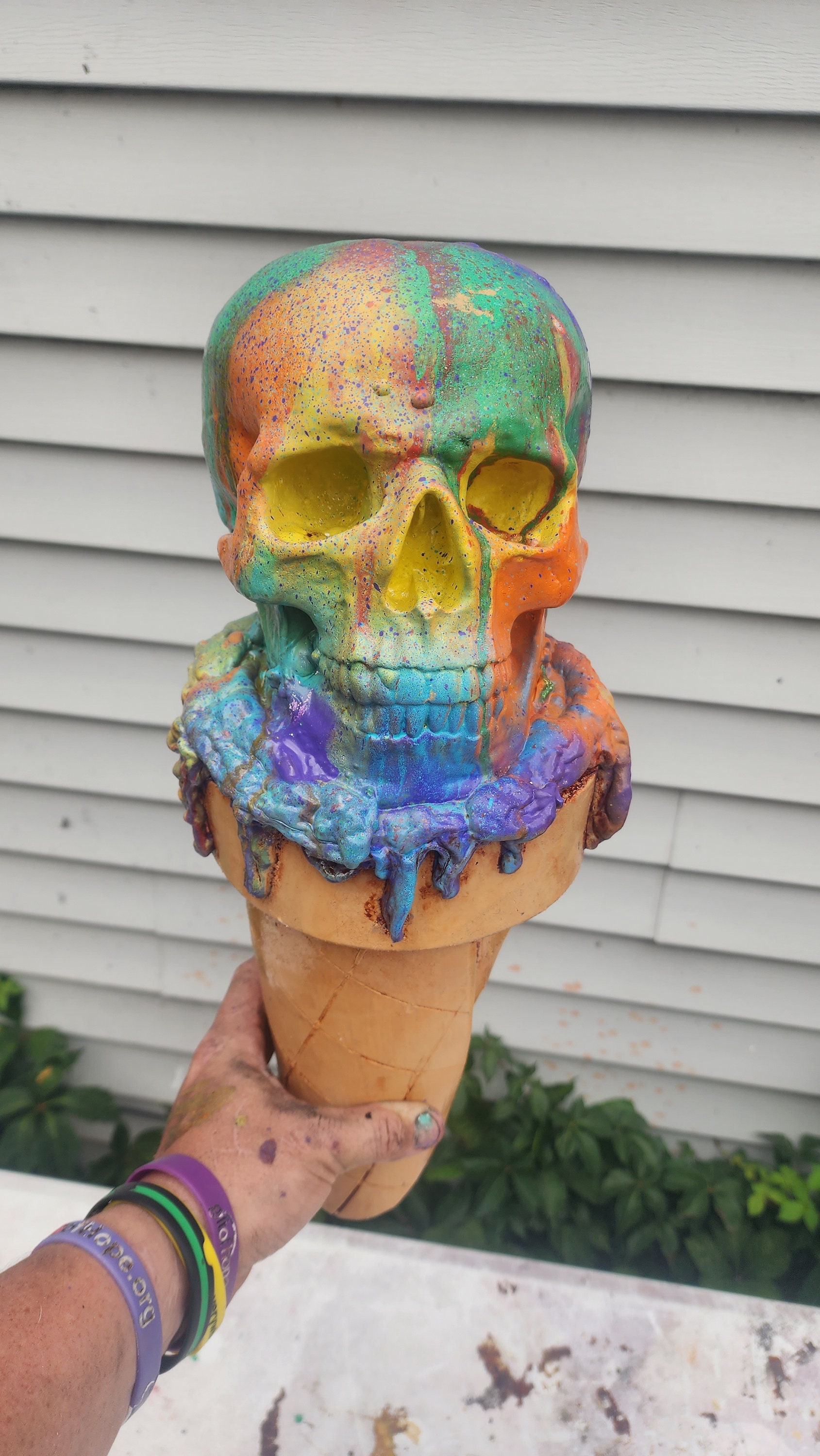 Skull Ice Cream Skull - Etsy