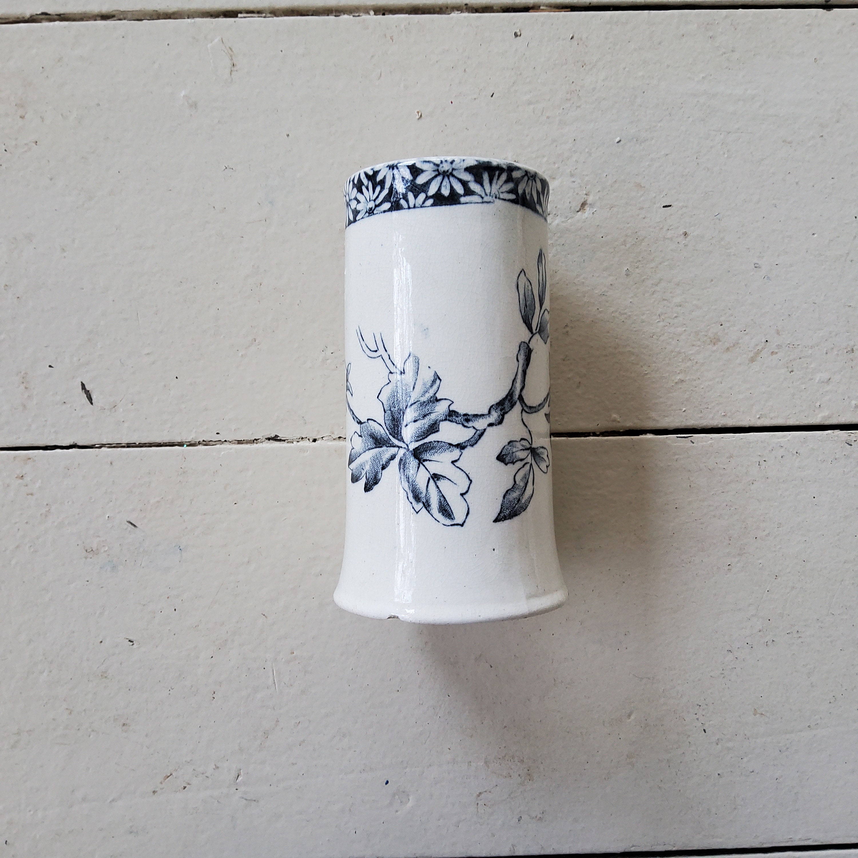 Ironstone Transferware Vase Vintage Toothbrush Holder - Etsy