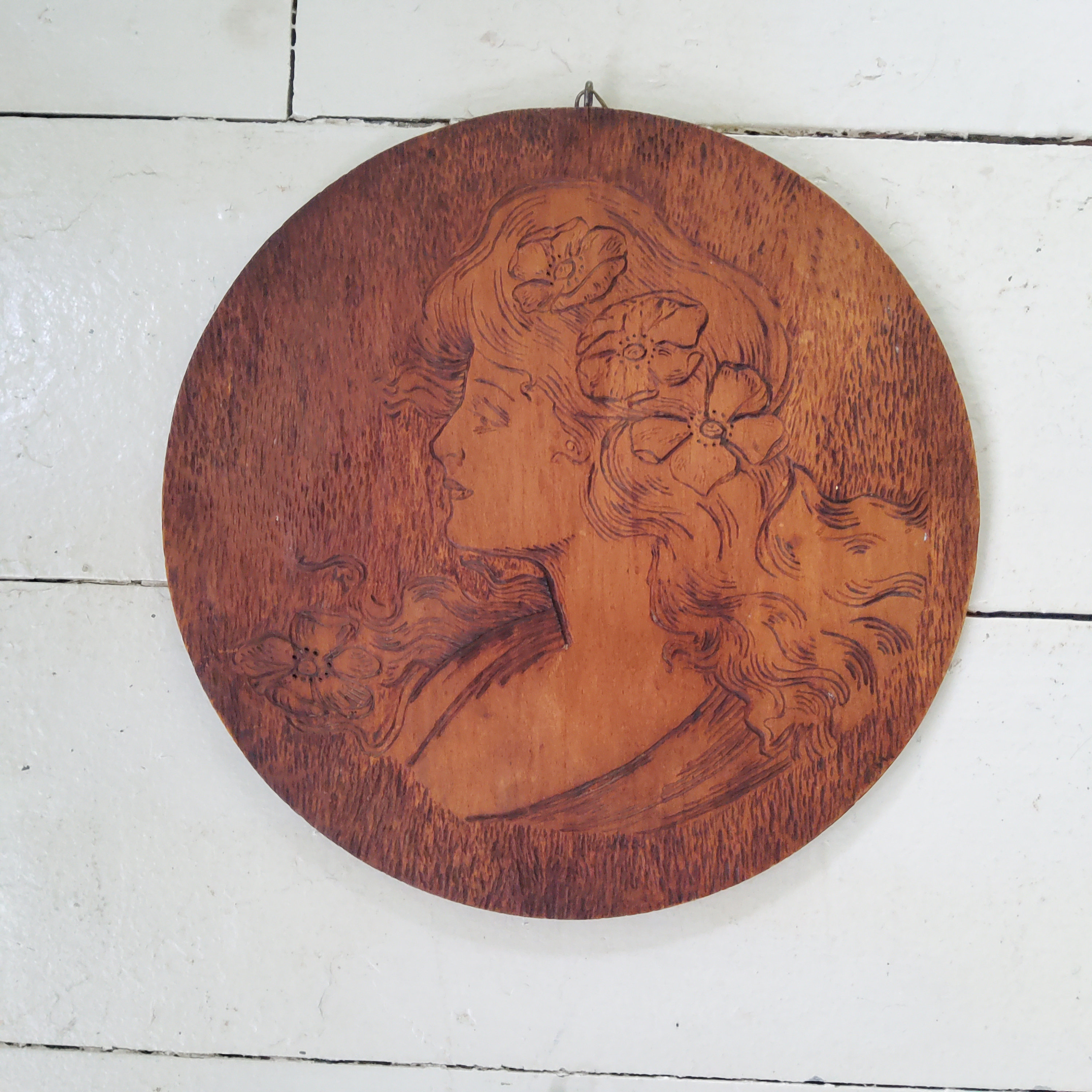 Wood Plaque Pyrography Vintage Wall Art | Etsy