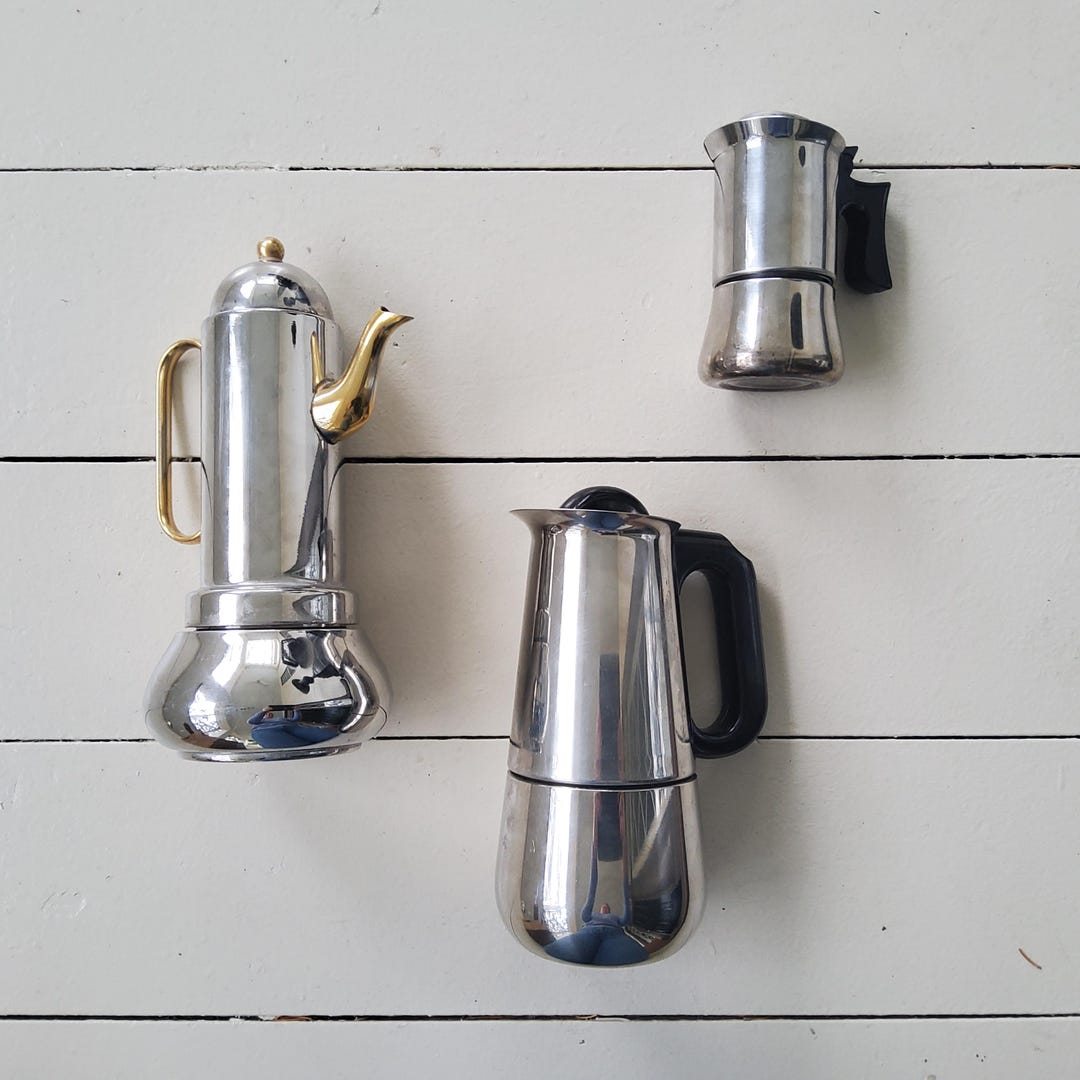 Italian Stovetop Espresso Pots - AMC Art Design, Nanni P&B Npbm MEC ...