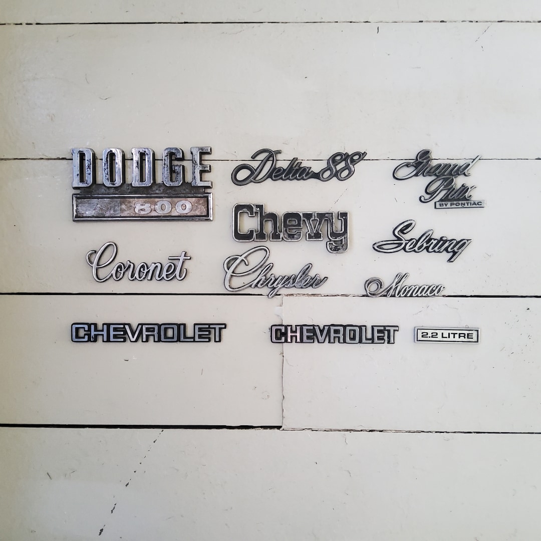 Vintage Car Emblems Variety Car Badges Vintage Auto Chrome - Etsy