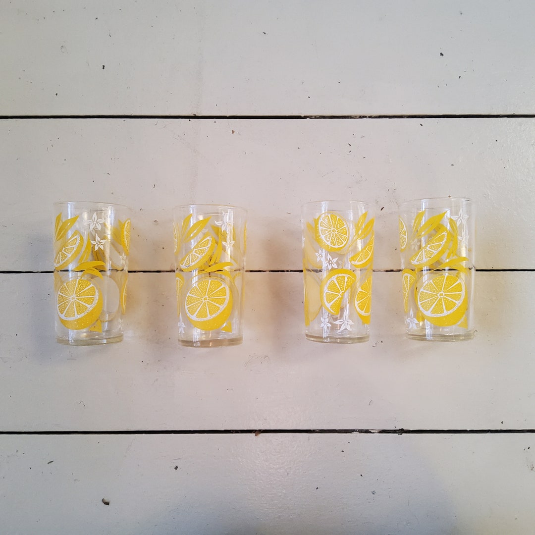 Mid Century Lemonade Glasses Vintage Drinking Glass - Etsy