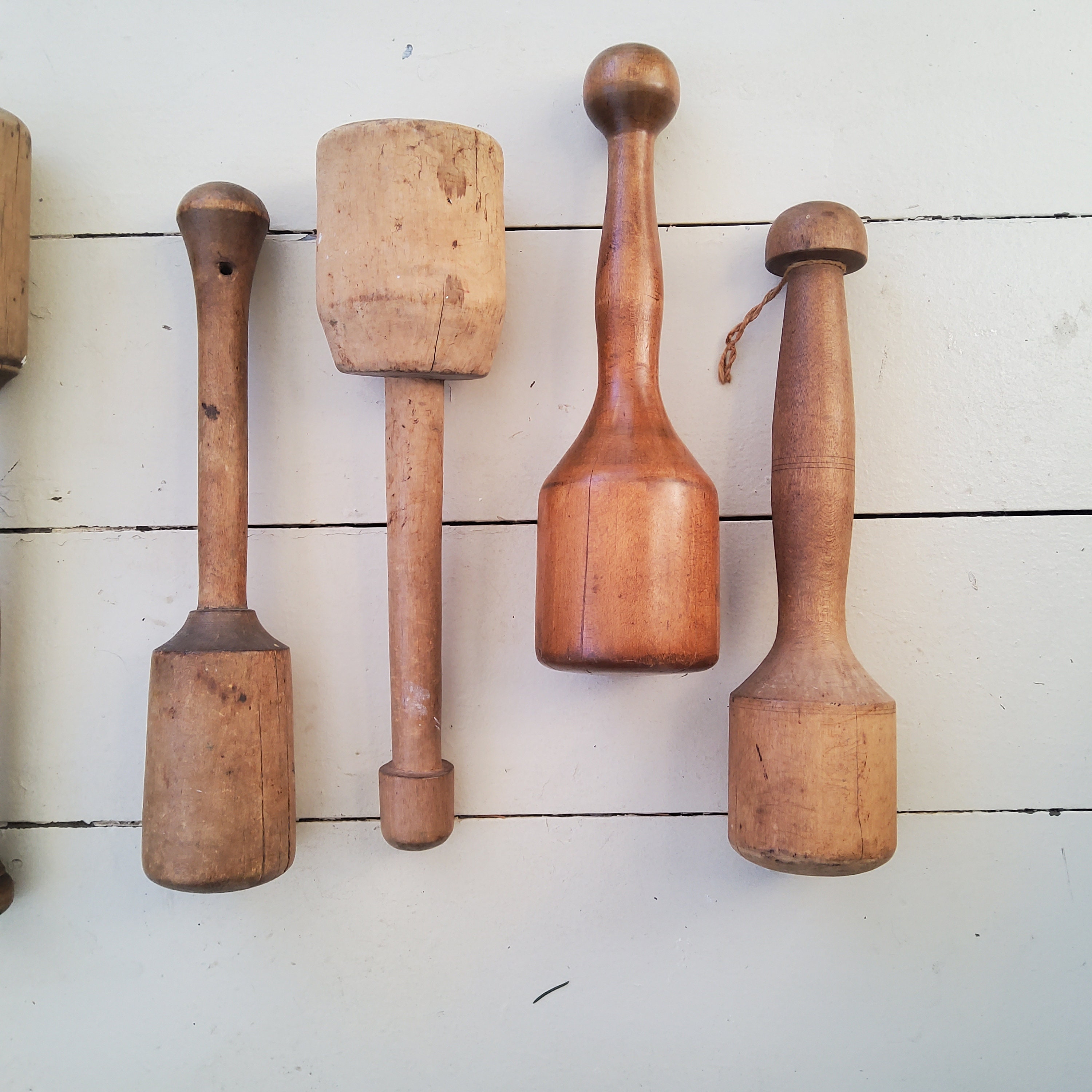 Vintage Kitchen Masher Wood Pestle Rolling Pin Antique Kitchen ...
