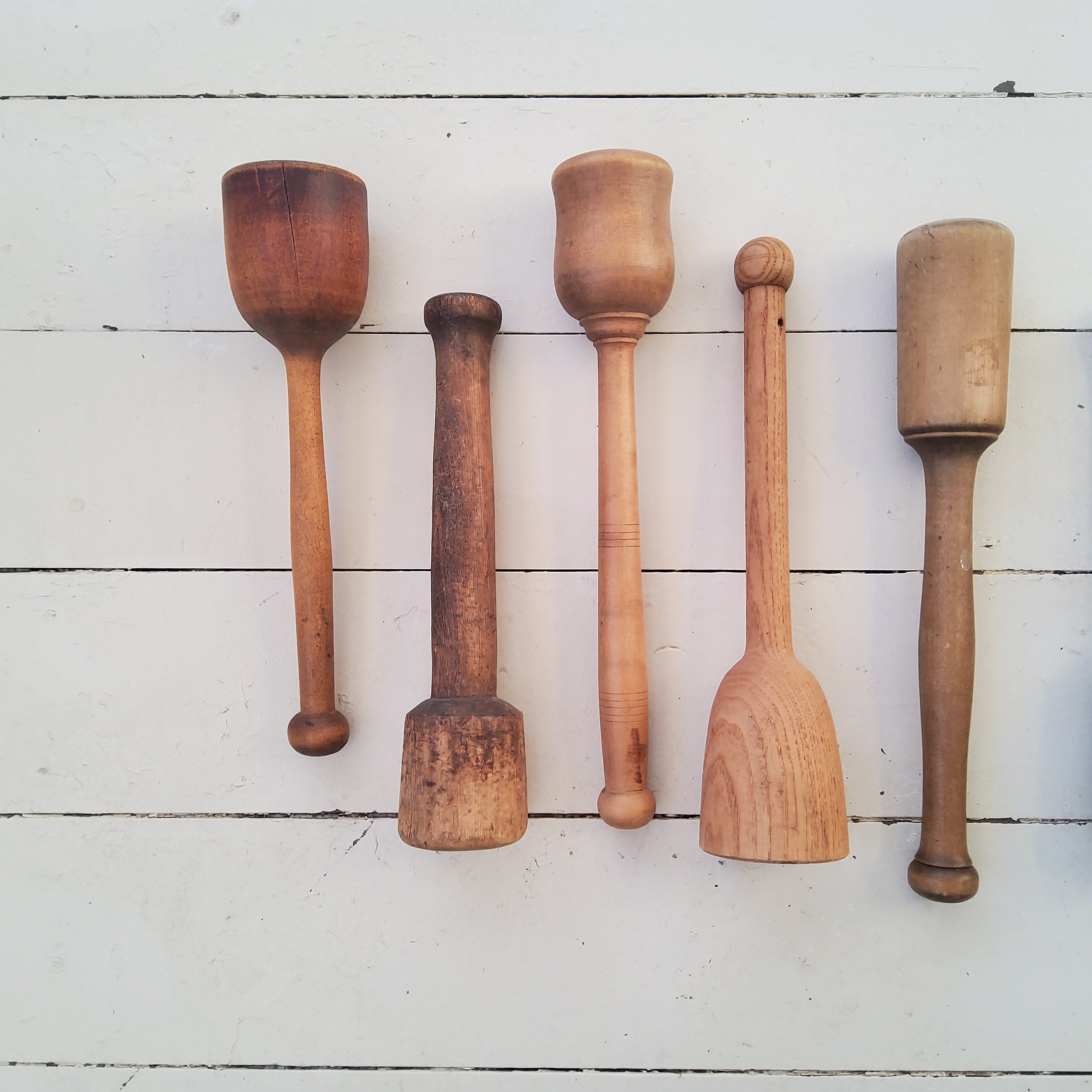 Vintage Kitchen Masher Wood Pestle Rolling Pin Antique Kitchen ...