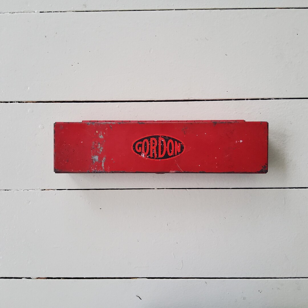 Gordon Metal Toolbox Vintage Red Socket Set Box Sheffield England - Etsy