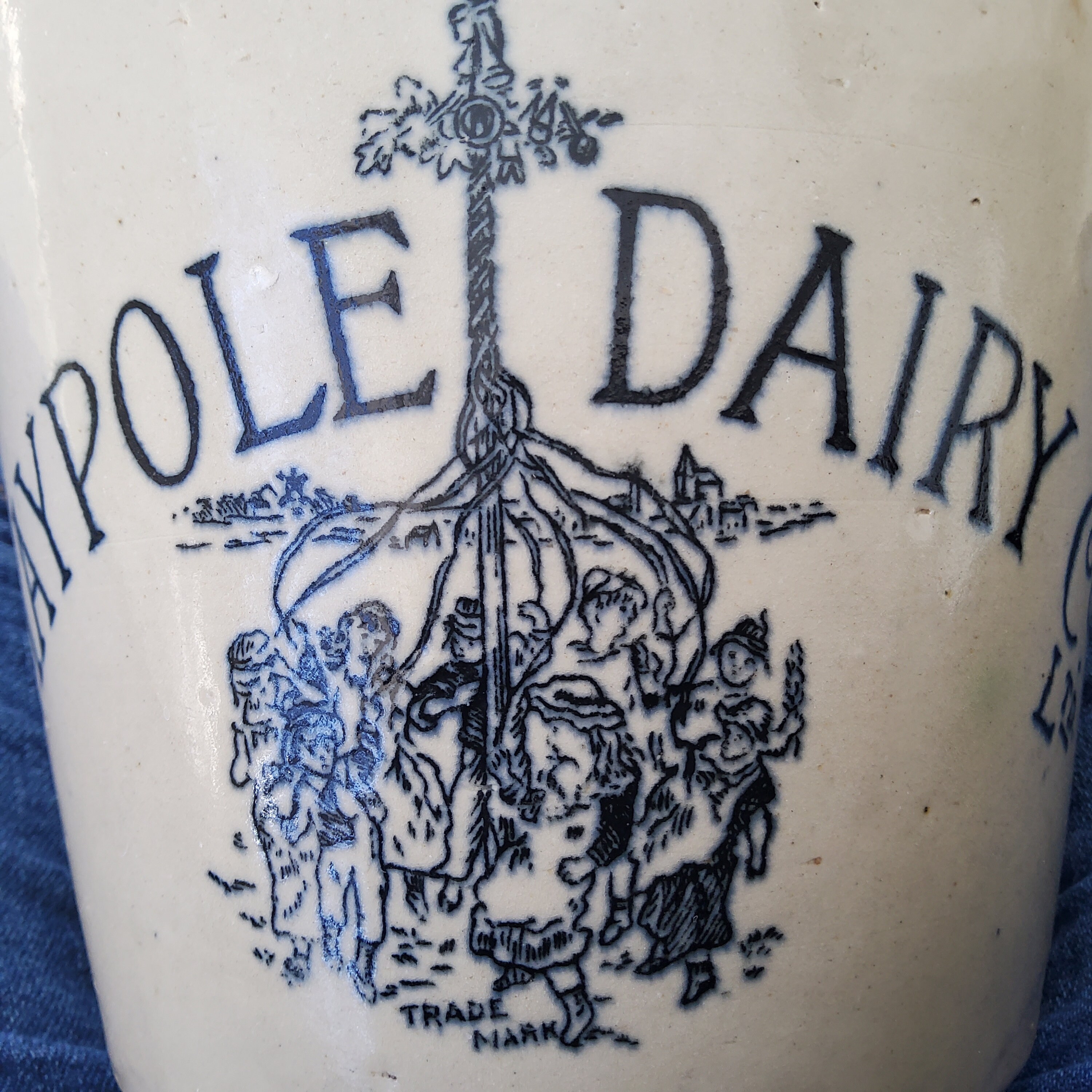 Maypole Dairy Crock Stoneware Transfer Advertising Crock - Etsy