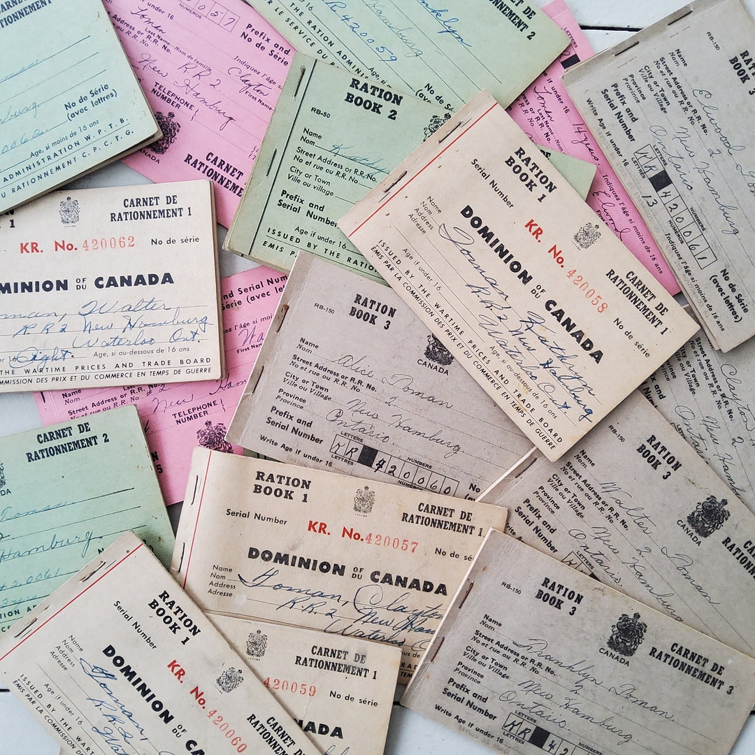 World War 2 Canada Ration Book - Etsy Canada