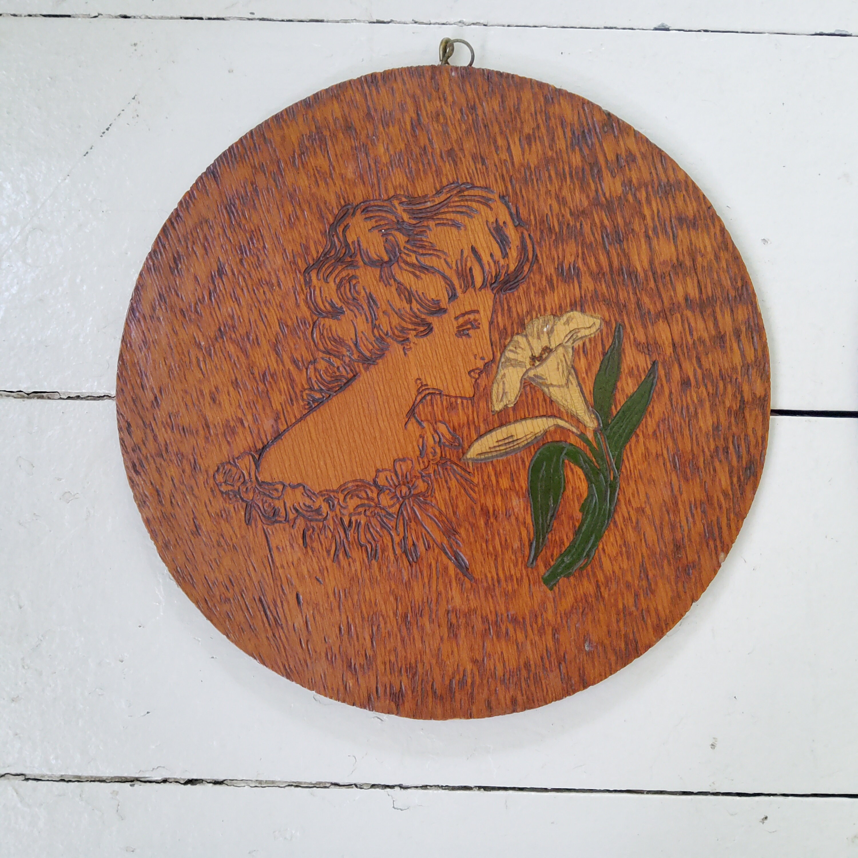 Wood Plaque Pyrography Vintage Wall Art | Etsy