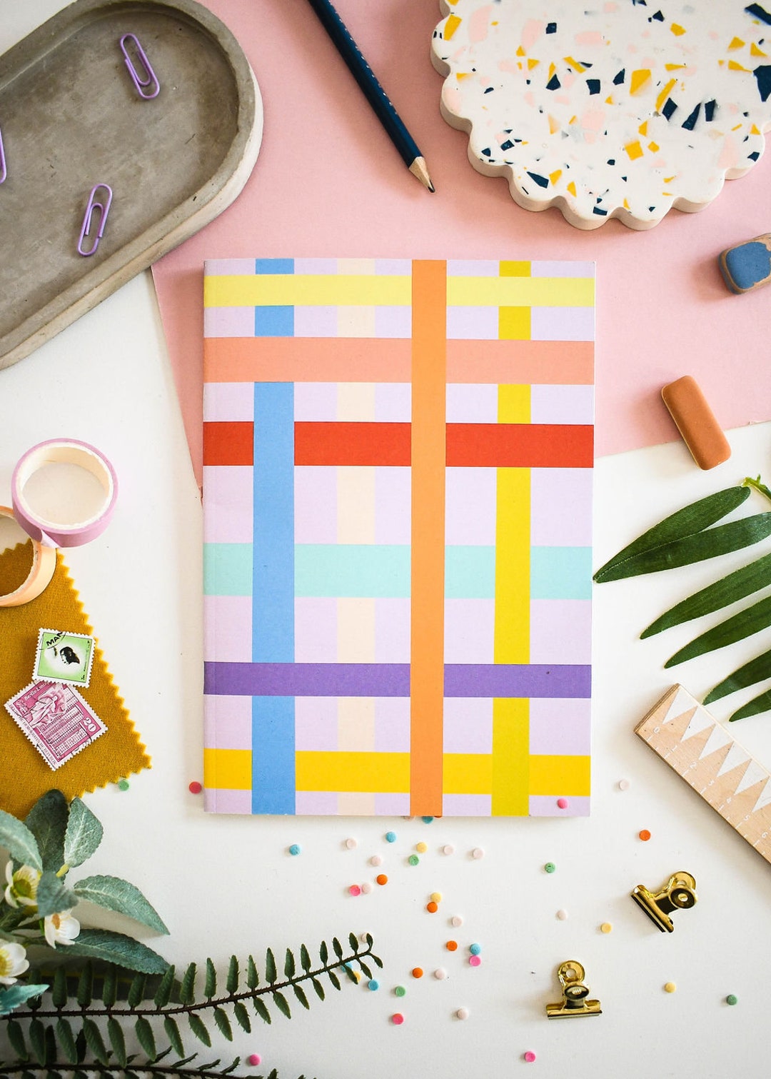 A5 Woven Patterned Notebook With Plain Paper Recycled Paper Plain ...