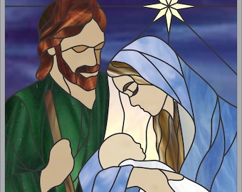 Nativity Stained Glass Pattern PDF File for Instant Download Beginners ...