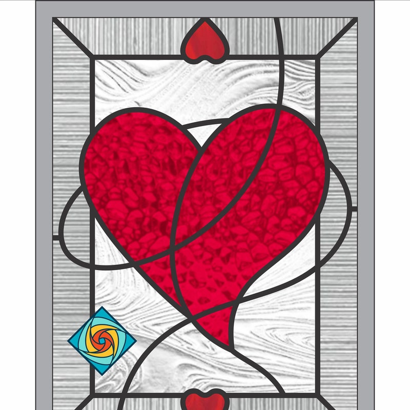 Heart Stained Glass - Etsy