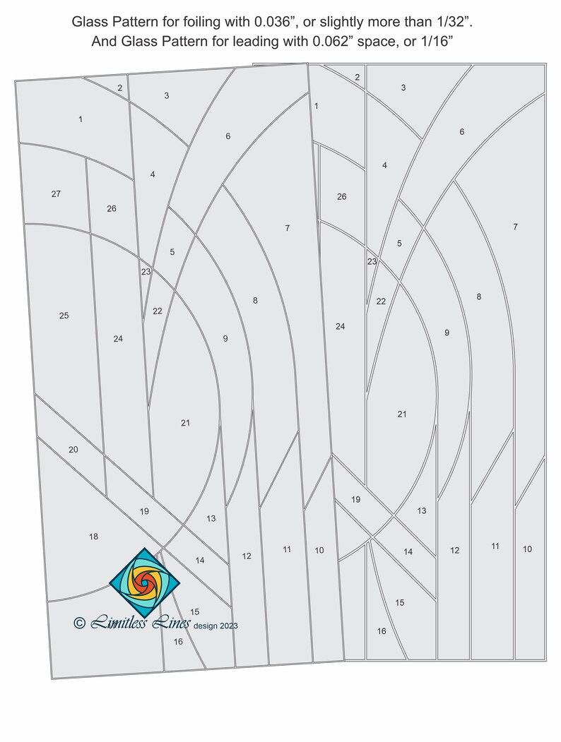 Abstract Geometric Stained Glass Pattern. Digital PDF File for Instant ...